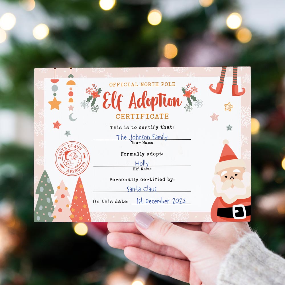 Girl Christmas Elf Adoption Certificate | Editable Template – A Visual ...